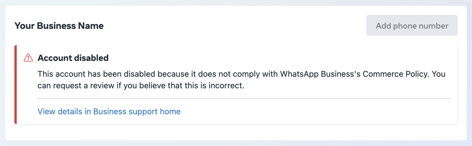 WhatsApp Business API Account Disabled? Here’s How to Unban it ...